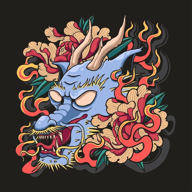 Fierce Demonic Creature Emerging from Vibrant Fiery Abyss | Jiffy Designs