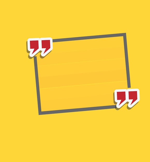Minimalist Quote Marks Frame on Vibrant Yellow Background | Jiffy Designs