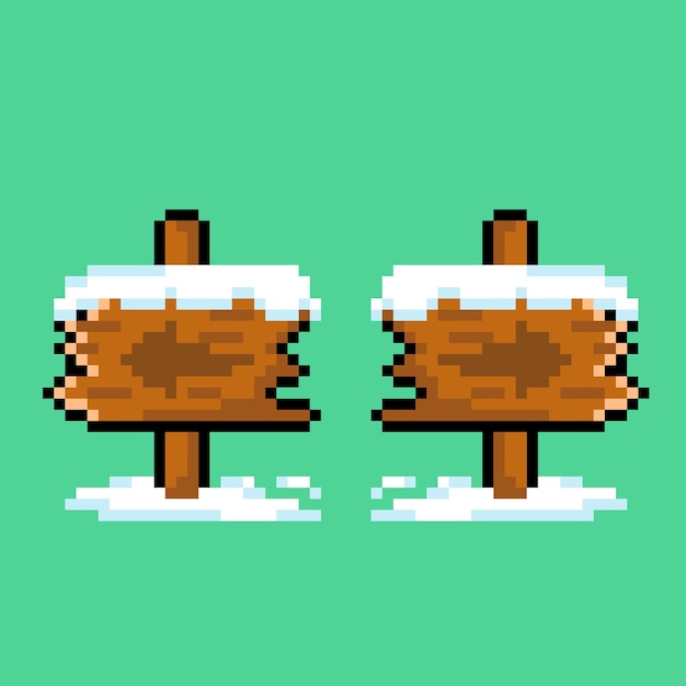 Charming Pixel Art Wooden Signs in Winter Wonderland | Jiffy Designs
