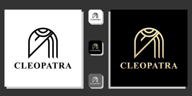Elegant Hieroglyphic Symbol of Cleopatra in Monochrome | Jiffy Designs