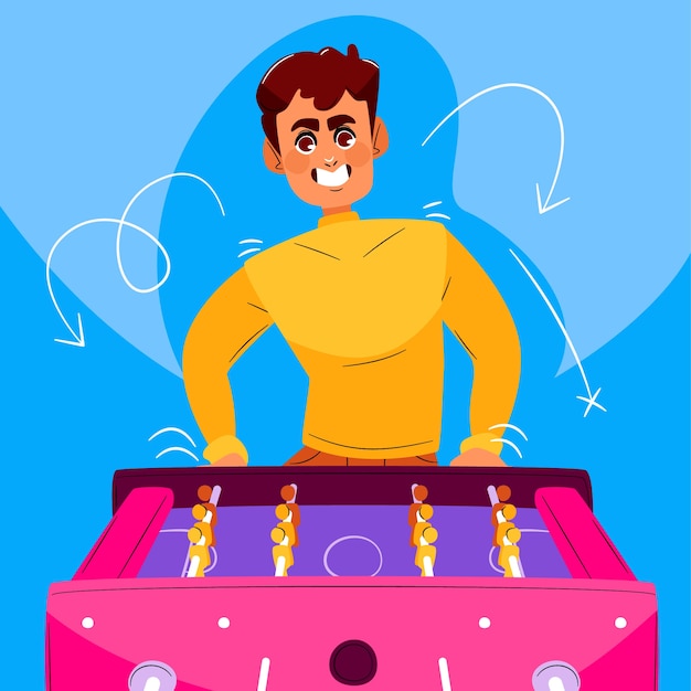 Animated Character Enjoying Arcade Game Adventure | Jiffy Designs