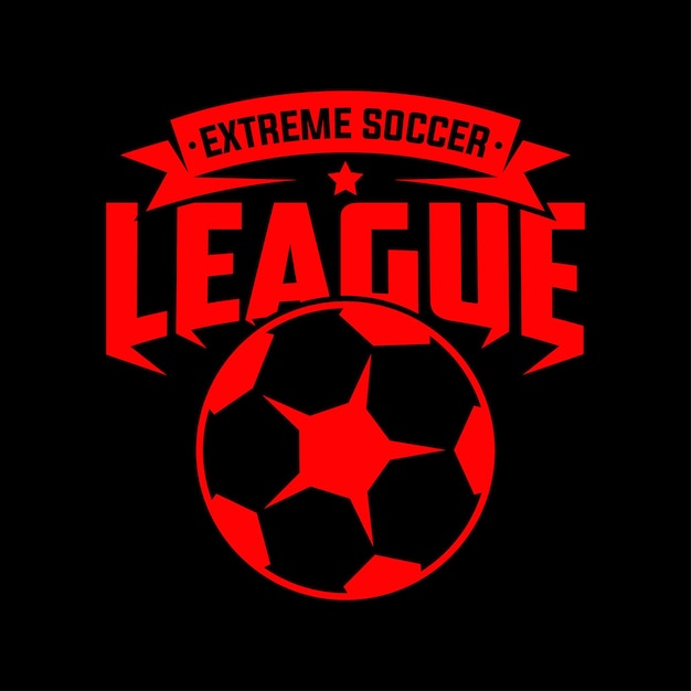 Intense Extreme Soccer League Logo in Bold Red Hues | Jiffy Designs