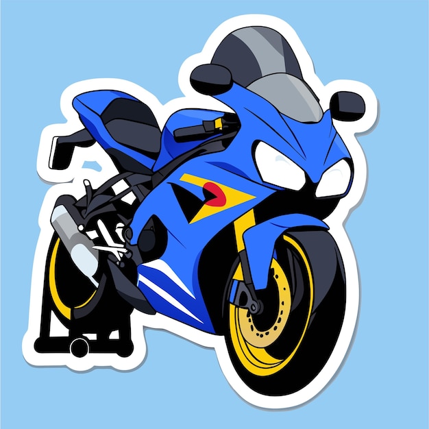 Sleek and Powerful Blue Sport Motorcycle | Jiffy Designs