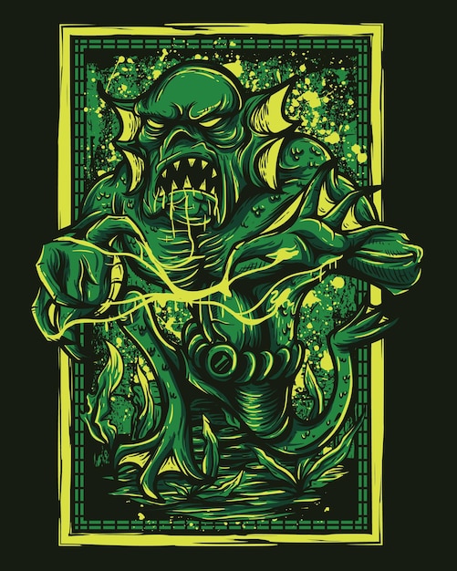 Monstrous Mutation: Mutant Creature Emerging from Toxic Ooze | Jiffy ...