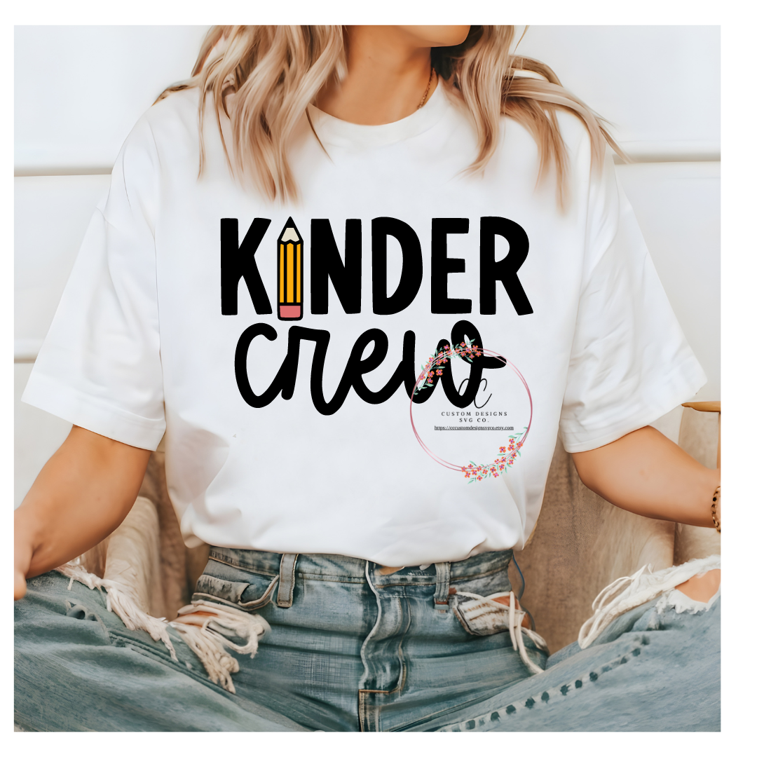 Kinder Crew Svg, Kindergarten Svg, Teacher Svg, Kindergarten Shirt ...