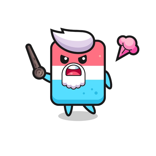 Adorable Popsicle Character Holding Hammer in Surprise | Jiffy Designs