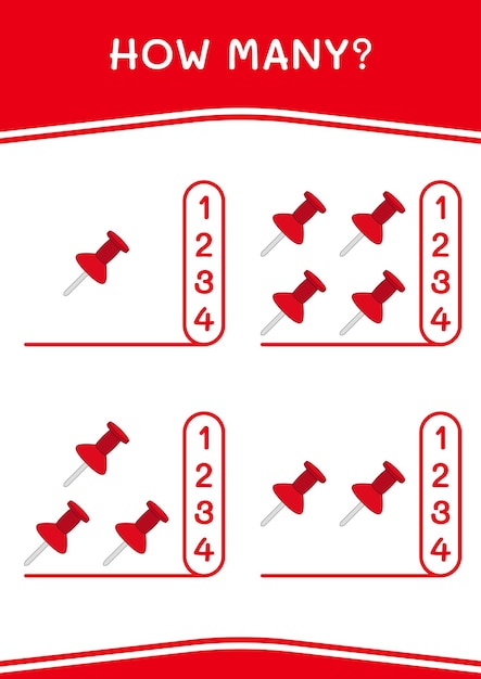 Vibrant Red Push Pins: Counting Shapes and Quantities | Jiffy Designs