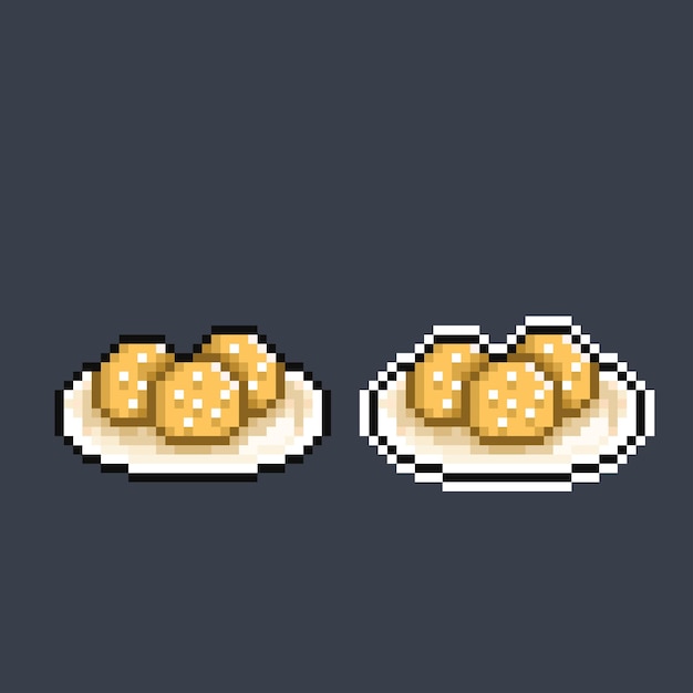 Delectable Pixel-Art Dumplings on Ceramic Plates | Jiffy Designs