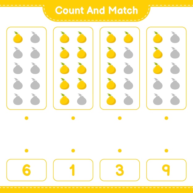 Vibrant Pear Counting and Matching Activity | Jiffy Designs