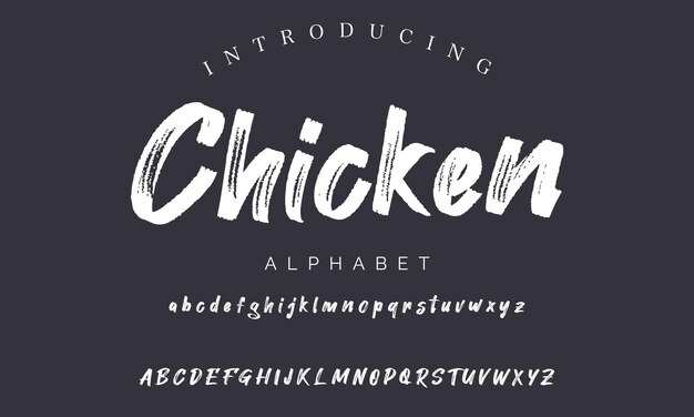 Rustic Chicken-Themed Alphabet with Distressed Lettering | Jiffy Designs