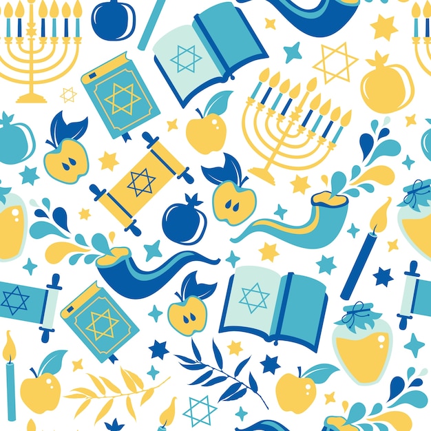 Vibrant Hanukkah Symbols and Motifs in Harmonious Arrangement | Jiffy ...