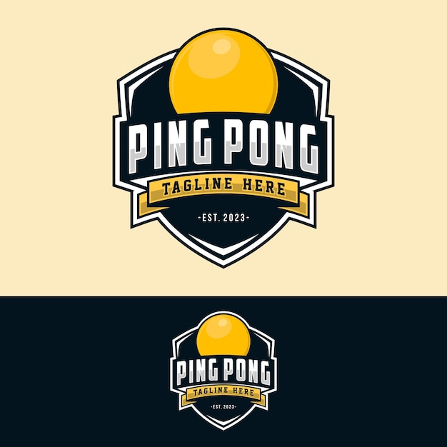 Vibrant Ping Pong Logo with Retro-Inspired Design | Jiffy Designs