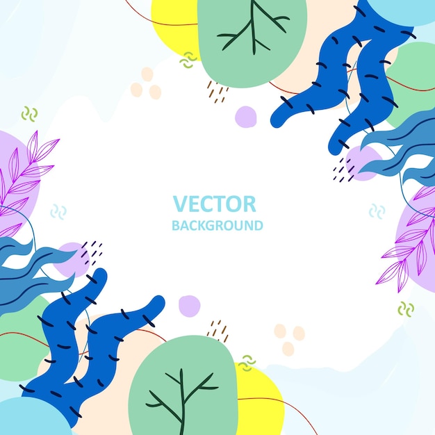 Whimsical Nature-Inspired Vector Background with Vibrant Shapes | Jiffy ...
