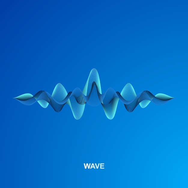 Undulating Aqua Shapes in Vibrant Blue Gradient | Jiffy Designs