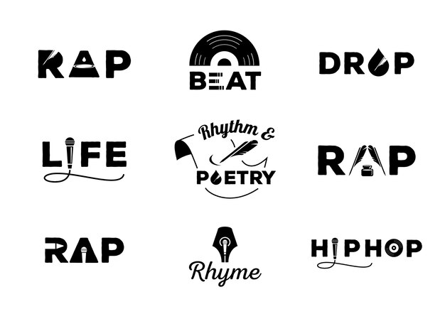 Stylized Hip-Hop Themed Typography and Graphic Elements | Jiffy Designs