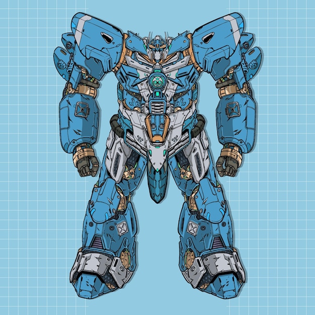 Mighty Mech Warrior: Intricately Detailed Robotic Exosuit | Jiffy Designs