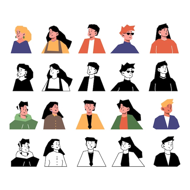 Diverse Faces: A Vibrant Illustration of Human Individuality | Jiffy ...