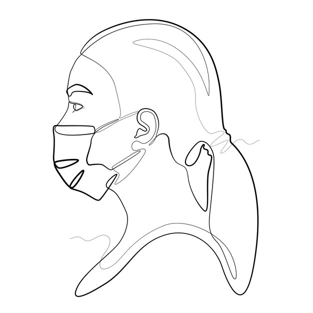 Minimalist Monochrome Mask Illustration | Jiffy Designs