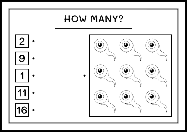 Playful Eyeball Counting Puzzle: How Many Eyes Do You See? | Jiffy Designs