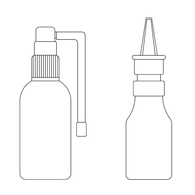 Stylized Spray Bottles with Minimalist Line Art Design | Jiffy Designs