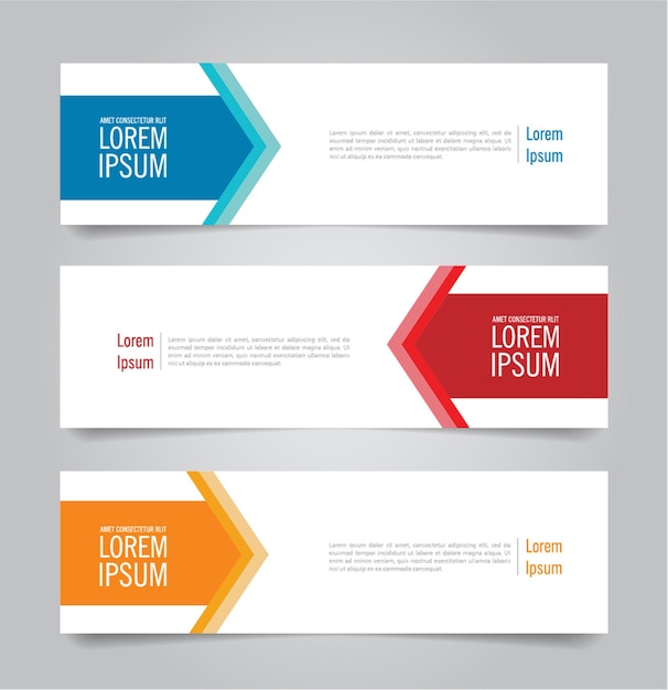 Vibrant Directional Banners with Informative Text Blocks | Jiffy Designs