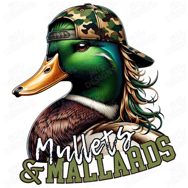 'Mullets & Mallards' Camouflage-Capped Duck with Flowing Locks | Jiffy ...