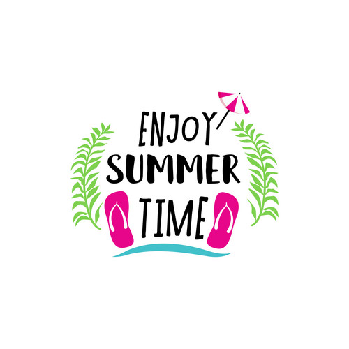 Vacay Badge. Enjoy Summer Time, Vacation Beach Holiday Design With ...