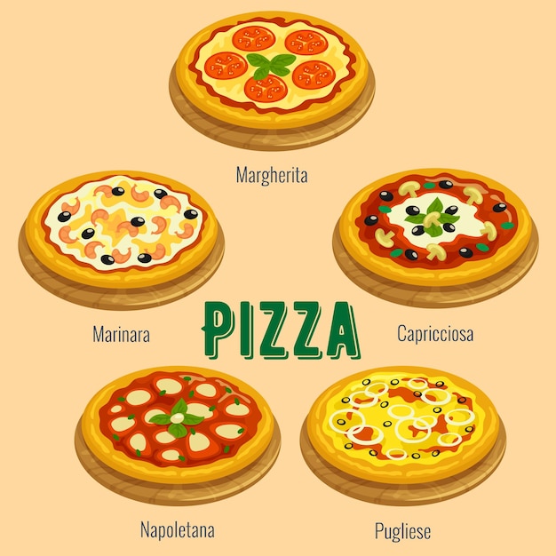 Vibrant Pizza Collection: Diverse Toppings and Flavors | Jiffy Designs