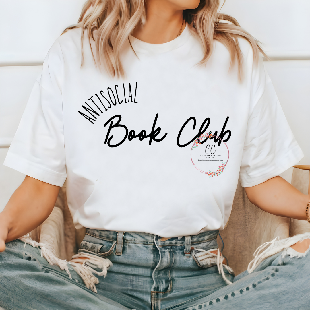 Anti Social Book Club Svg, Book Svg, Bookish Svg, Reading Svg, Anti ...