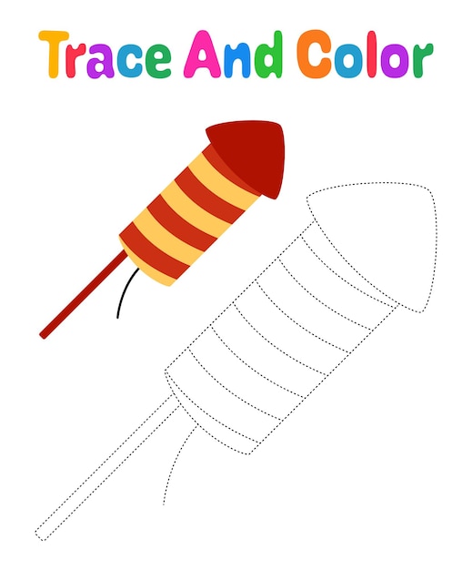 Colorful Firework Tracing and Coloring Activity | Jiffy Designs