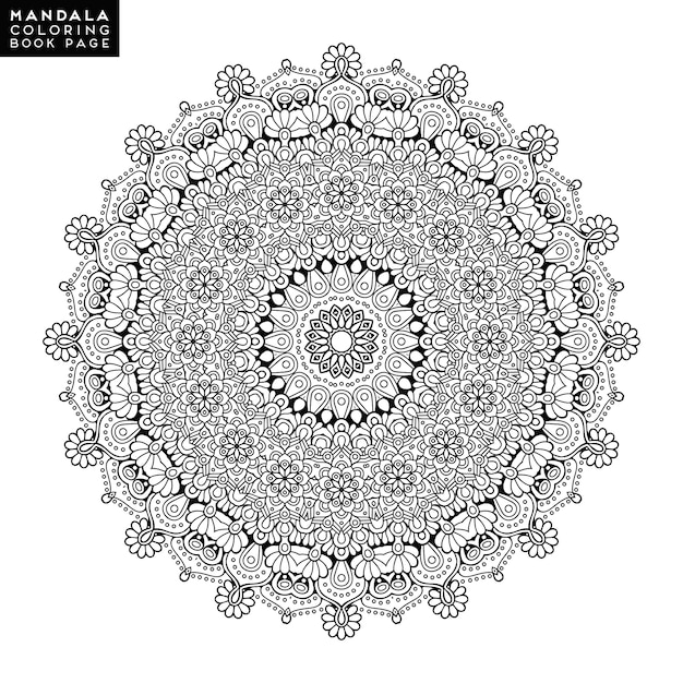 Intricate Mandala Pattern with Floral Motifs in Grayscale | Jiffy Designs