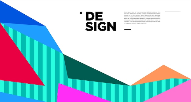 Vibrant Geometric Landscape with Bold Typography | Jiffy Designs