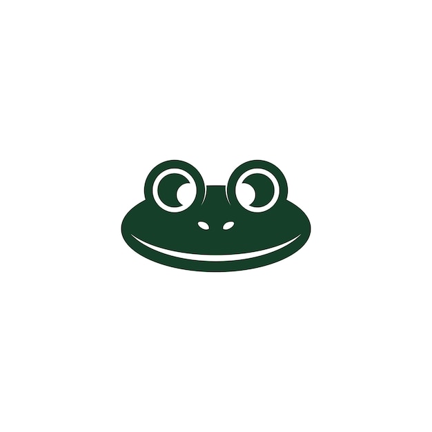 Cheerful Green Frog Face with Expressive Eyes | Jiffy Designs