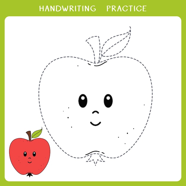 Adorable Apple Handwriting Practice for Kids | Jiffy Designs