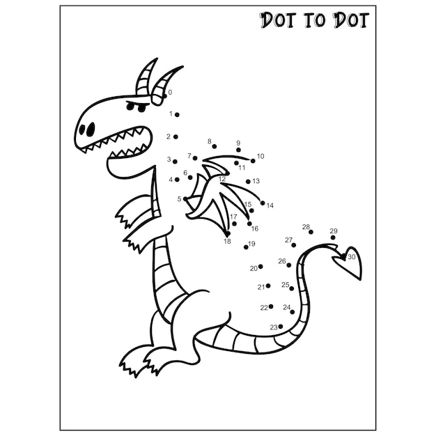Whimsical Dot-to-Dot Dinosaur Illustration with Playful Details | Jiffy ...