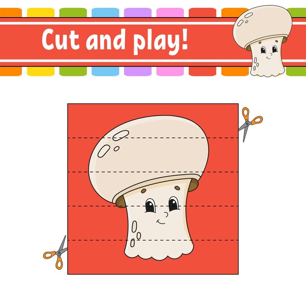 Adorable Mushroom Cut-and-Play Activity for Kids | Jiffy Designs
