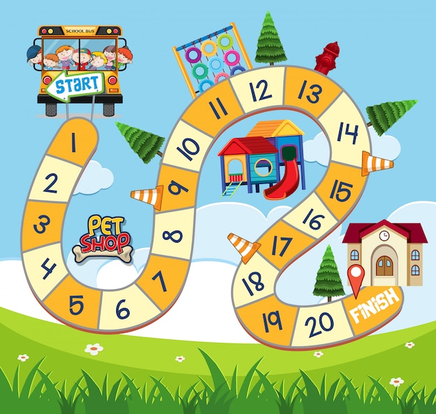 Colorful Game Board with Playful Illustrations | Jiffy Designs