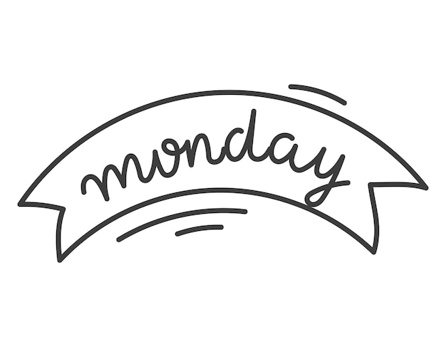 Whimsical Monday Banner with Flowing Cursive Text | Jiffy Designs