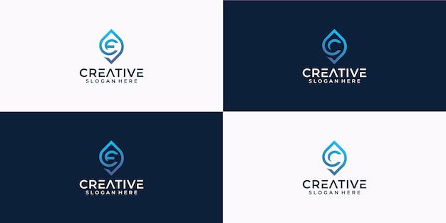 Elegant Minimalist C-Shaped Logo with Vibrant Aqua Accents | Jiffy Designs