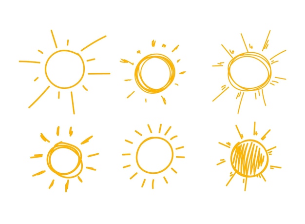 Vibrant Collection of Stylized Sun Icons for Diverse Applications ...