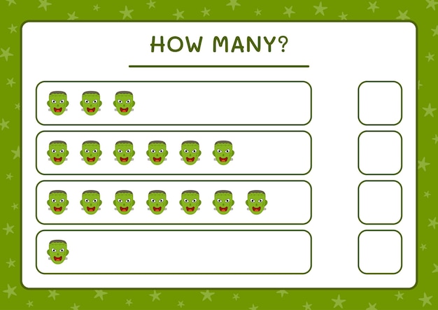 Counting Cute Alien Faces on a Starry Green Background | Jiffy Designs