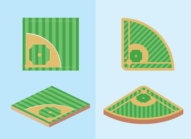 Vibrant Baseball Diamond Collection with Striking Green Motifs | Jiffy ...