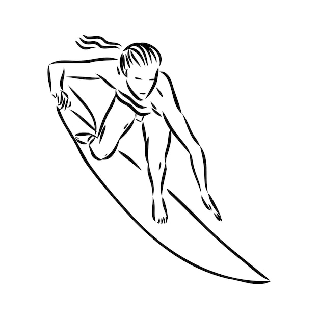 Stylized Surfer Riding Powerful Wave | Jiffy Designs