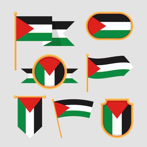 Vibrant Collection of Palestinian National Flags and Symbols | Jiffy ...