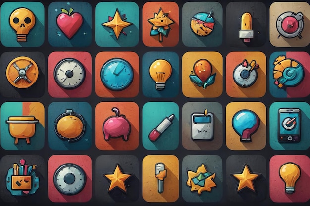 Vibrant Collection of Whimsical and Playful Icons | Jiffy Designs