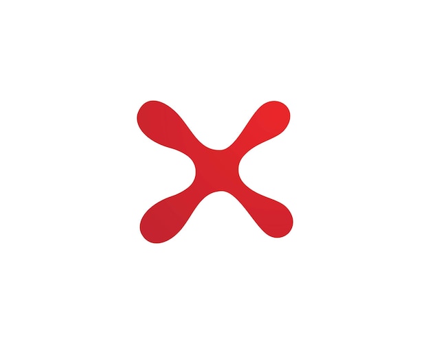 Vibrant Red X-Shaped Graphic Symbol | Jiffy Designs