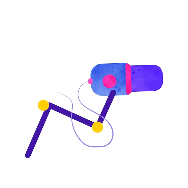 Vibrant Abstract Microphone with Colorful Geometric Shapes | Jiffy Designs