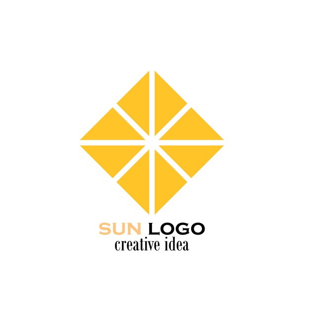 Radiant Sun Symbol with Geometric Design and Vibrant Colors | Jiffy Designs