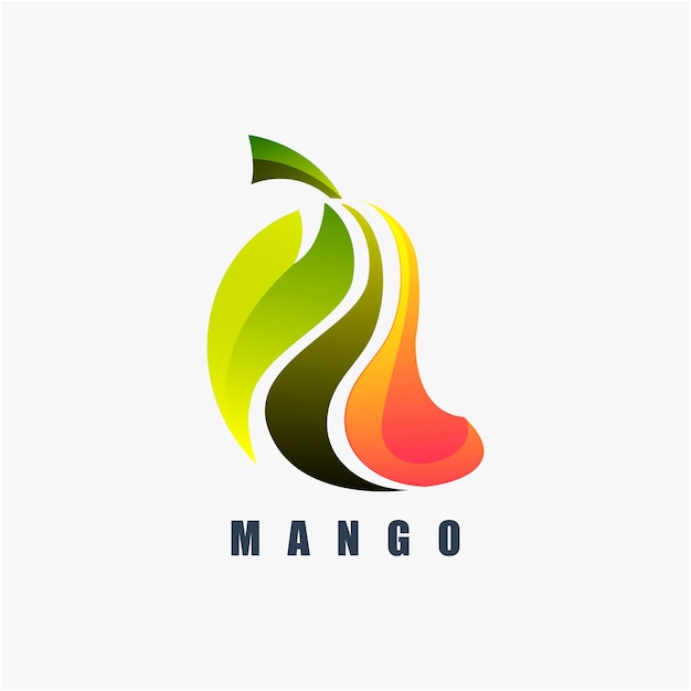 Vibrant Mango Silhouette with Flowing Curves | Jiffy Designs