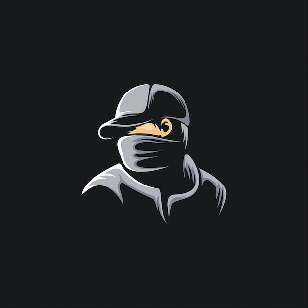 Mysterious Masked Figure in Dramatic Silhouette | Jiffy Designs